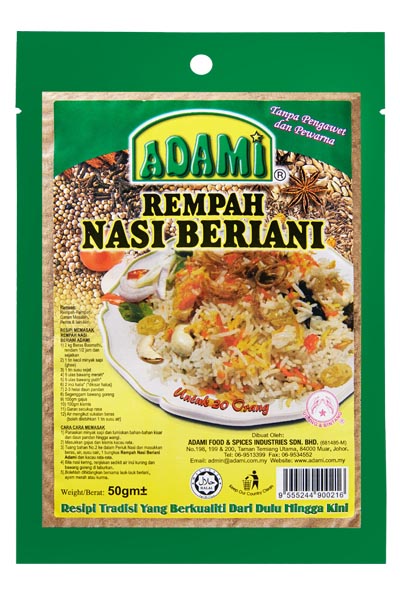 REMPAH BERIANI | OUR PRODUCTS | ADAMI FOOD AND SPICES INDUSTRIES SDN. BHD.